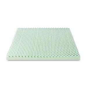 Best Price Mattress 4 Inch Egg Crate Memory Foam Mattress Topper with Calming Green Tea Infusion, CertiPUR-US Certified, Twin XL