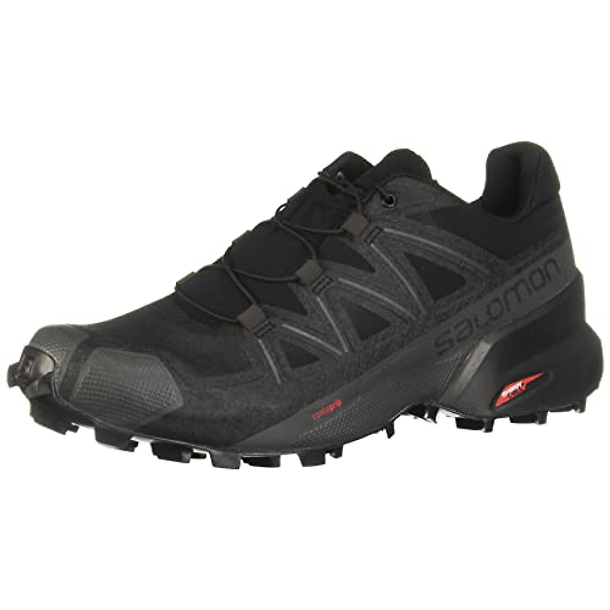 Salomon Speedcross 5 Trail Running Shoes for Men, Black/Black/Phantom, 11