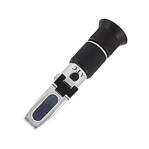GRCFUMO Brix Meter Refractometer, 0 to 80 Per Cent Handheld Refractometer, Portable Brix Testing Machine for Fruit, Honey, Maple Syrup and Other Sugary Drink
