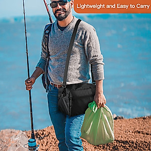 Xxerciz Fishing Tackle Bag, Large Water-Resistant Nylon Fishing Tackle Storage Shoulder Bag with Adjustable Shoulder Strap, Can Hold 4 Pack 3600 Tackle Box