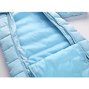 Happy Cherry Newborn Baby Boys' Winter Romper Thick Jacket Waterproof Bodysuit Warm Puffer Outerwear Blue 3-6 Months