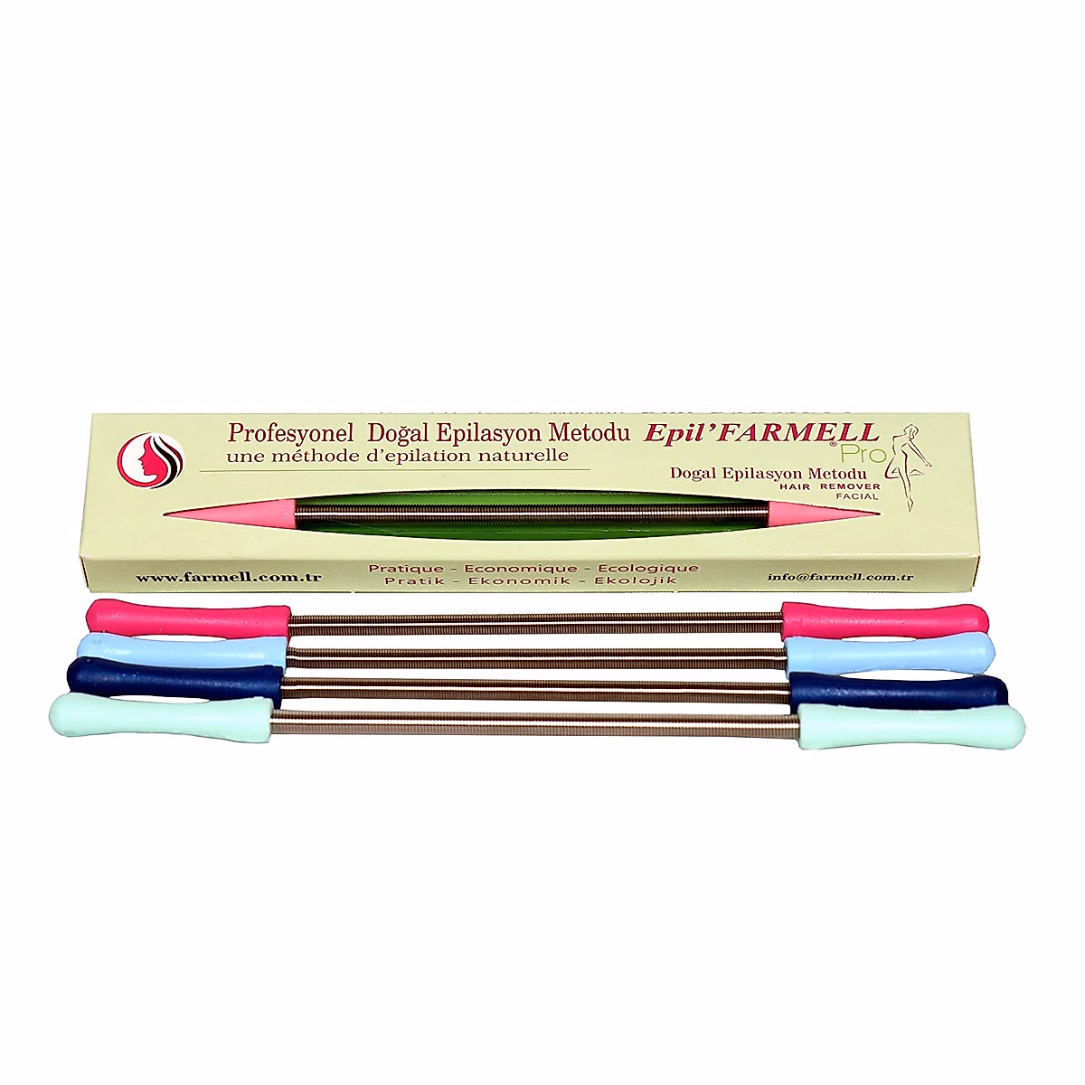 FARMELL ® Facial Hair Removal for Women, Face Hair Remover Spring, Flawless Epilator for Upper Lip Chin Cheeks Mustache Eyebrow, Facial Tweezers Tool for Peach Fuzz Hair Removal Device Made in France