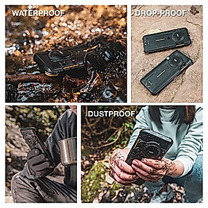 AGM H5 Rugged Smartphone(2023), Rugged Smartphone 109dB Loudest Speaker, Rugged Phone 6.52" HD Screen 6G+128G, Night Vision Camera, IP68 Waterproof Smartphone Outdoor, Dual SIM 4G Android 12