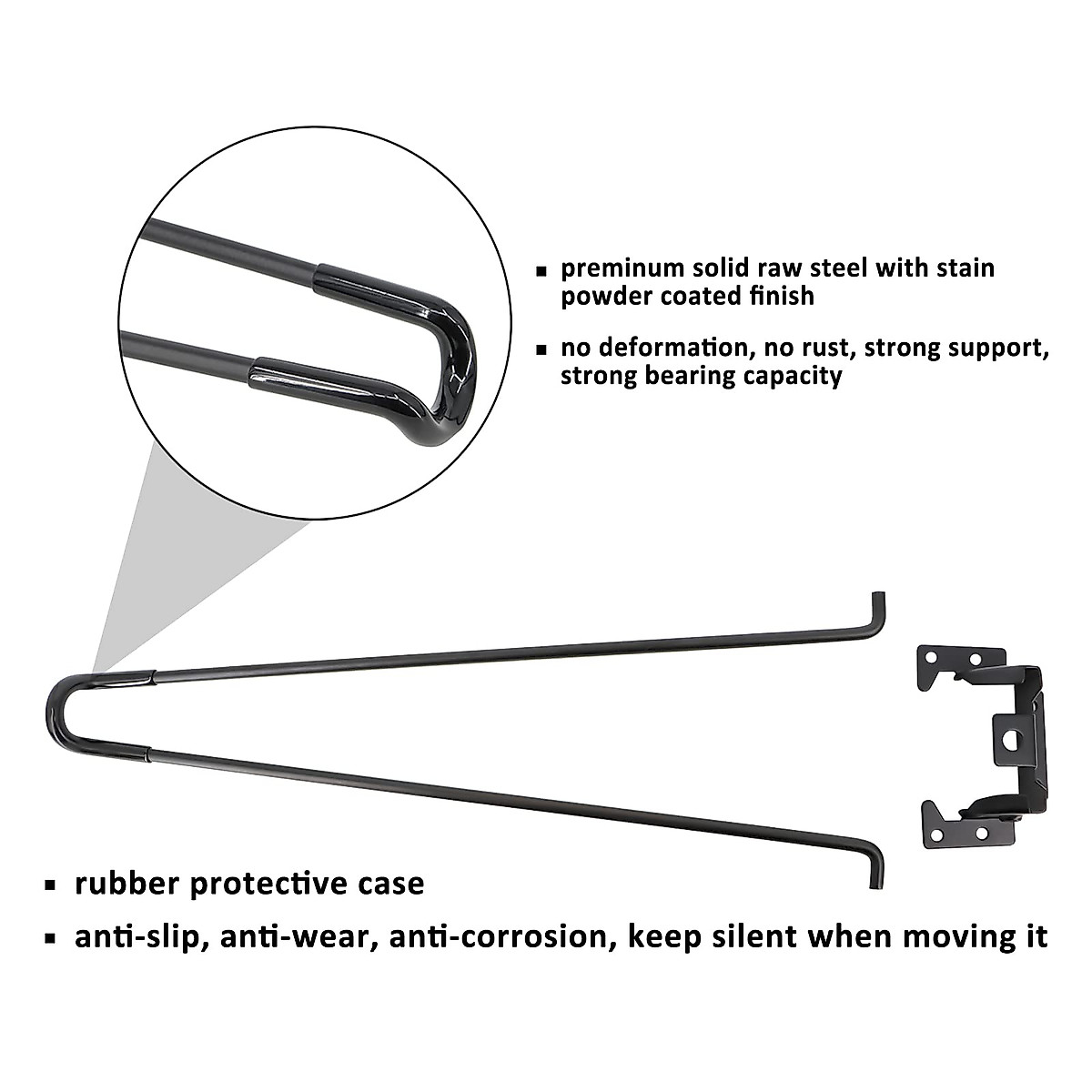 Foldable Hairpin Leg, 16" Metal Folding Table Legs, Heavy Duty Black Furniture Legs for Bench, Coffee Table, Laptop, Mini Computer Desk with Mounting Screw