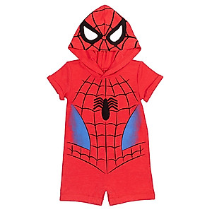 Marvel Avengers Spider-Man Toddler Boys Short Sleeve Romper Spiderman 5T