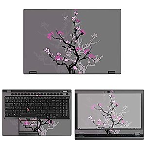 Decalrus - Protective Decal Skin Floral Sticker for Lenovo ThinkPad P53 (15.6" Screen) case Cover wrap LEthnkpd15_P53-174