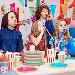 20 Pcs Blowouts Noisemakers Funny Party Blowouts Blow Horns Birthday Party Colorful Noisemakers Whistles Noise Makers for Birthday Sporting Events Graduation Wedding Party Supplies