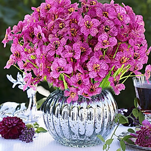 Avicill Artificial Flowers Outdoor 12 Bundles UV Resistant Fake Flowers for Outside No Fade Faux Plastic Greenery Shrubs Garden Porch Window Box Decorating, Purple