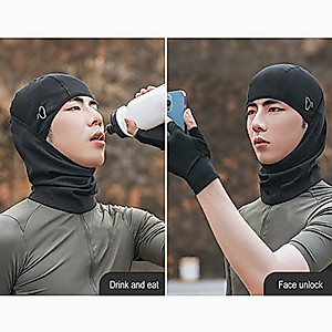 Face Mask Balaclava UV Protection Ski Black Mask for Men Women Sun Hood Cycling Climbing Running Hiking Outdoor Sport (Short)