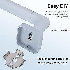 White Bathroom Hardware Accessories Set 4 Piece Wall Mounted Towel Bar Bath Towel Rail Cloth Rack Assemble, Stainless Steel