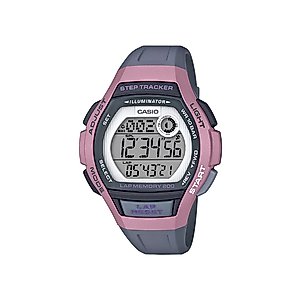 Casio Women's LWS- 2000H- 4AVCF Runner Digital Display Quartz Black Watch Color: Grey/Pink