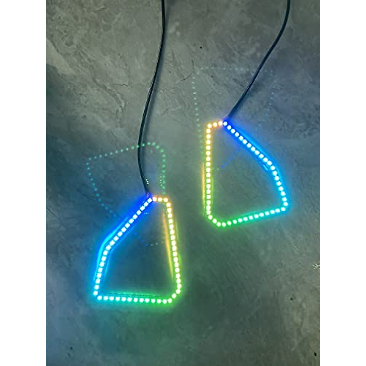 2PCS Angel Eyes Bluetooth CHASING Vent Overlay Lights KIT For 2020 2021 2022 2023 Polaris Slingshot Headlights