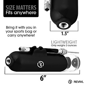 Ball Pump for Sports Balls - 5 Needles - Basketball Pump, Soccer Ball Pump - Air Pump for Balls, Volleyball, Football Accessories Equipment - Hand Pump for Inflatables - Never Lose Pin with Holder