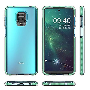 WenTian Xiaomi Redmi Note 9S / Note 9 Pro Case, CaseExpert Ultra-Slim Soft Transparent Clear Case with Color Bumper Gel Silicone TPU Back Cover for Xiaomi Redmi Note 9S / Note 9 Pro Max