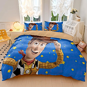 Lhasa Animation Toy Series Duvet Cover 3 Piece Bed Set,Room Personality Bedding Decor for Teens, Kids & Adults (04,Queen 90x90in + 20x30in)