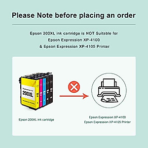 MYTONER Remanufactured Ink Cartridge Replacement for Epson 200XL 200 XL T200XL ink for XP-200 XP-300 XP-310 XP-400 XP-410 WF-2520 WF-2530 WF-2540 printer(4 Black, 2 Cyan, 2 Magenta, 2 Yellow, 10-Pack)