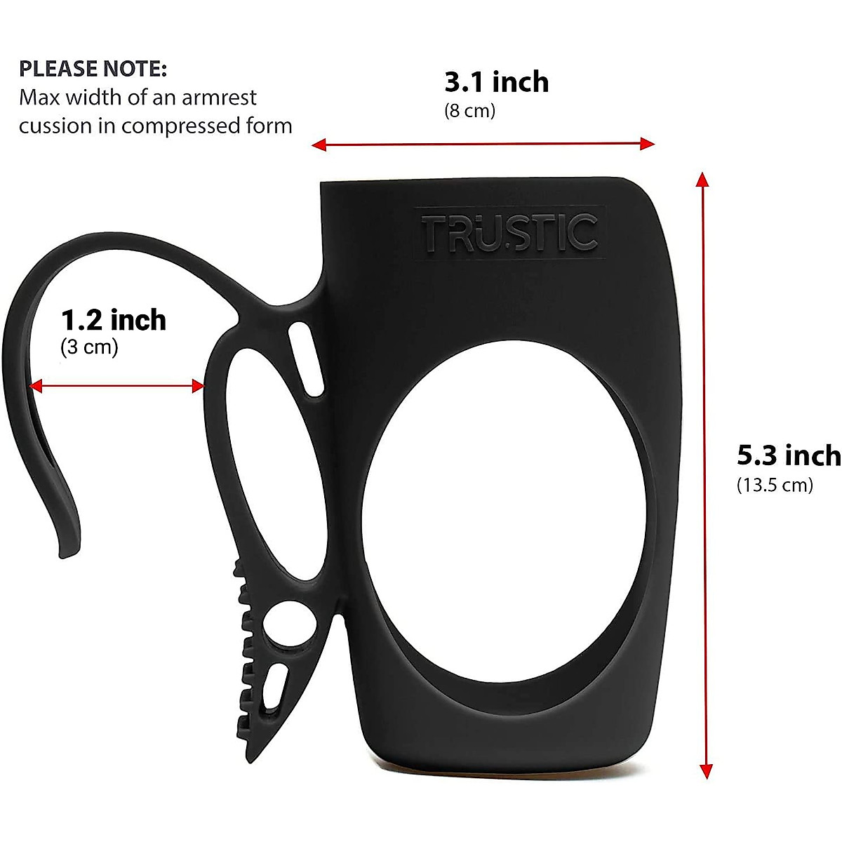 Trustic - Child Cup Holder for Convertible Car Seats - Compatible with Britax ClickTight Marathon, Boulevard, Advocate Car Seats – Black