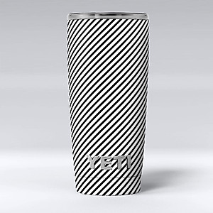 Design Skinz The Slate Black Slanted Lines - Skin Decal Vinyl Wrap Kit Compatible with The Yeti Rambler Cooler Tumbler Cups