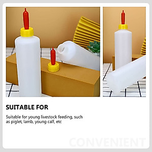 10Sets Goat Feeder Goat Bottles for Feeding Baby Goats 400ML Feeding Bottles Lamb Bottles Plastic Bottles Milk Feeder Bottles for Farm