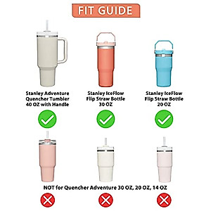 Silicone Boot for Stanley 40 oz Quencher Adventure Tumbler and IceFlow Flip 30 oz 20 oz, Stanley Cup Accessories Protector Bottom Sleeve Cover Bumper for Stanley 40 oz with Handle (Pink-1 pack)