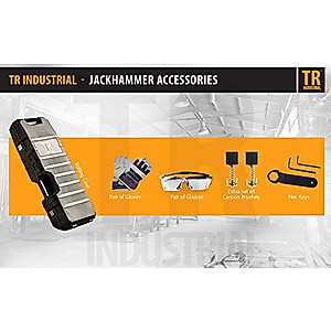 TR Industrial TR89105 Original Demolition Jack Hammer with Point and Flat Chisel Bit, Silver