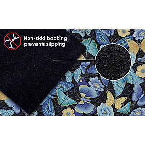 Toland Home Garden 800024 Blue Butterfly Summer Door Mat 18x30 Inch Spring Outdoor Doormat for Entryway Indoor Entrance