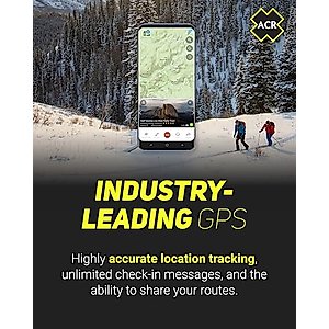 ACR Bivy Stick Satellite Communicator - Two-Way Global SMS, GPS Tracker for Hiking Safety, Off-Grid Communication, SOS Emergency Beacon, Satellite Messenger & Location Sharing - iOS/Android App