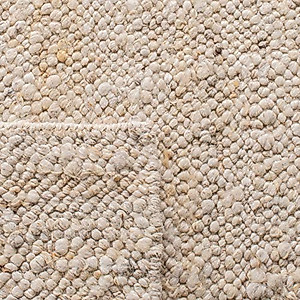 SAFAVIEH Natura Collection 8' x 10' Ivory NAT263A Handmade Wool Area Rug