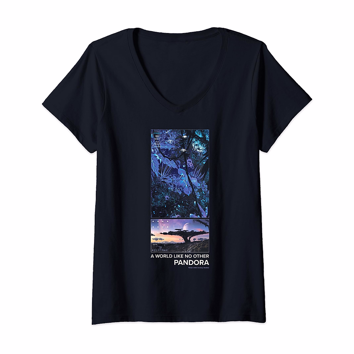 Womens Avatar Pandora A World Like No Other Panel V-Neck T-Shirt