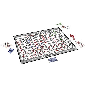Sequence Premium Edition - Stunning Set with Giant Board (20.25 x 26.25 inches), Exclusive Chips and Deluxe Cards by Goliath, Blue, for Ages 7+