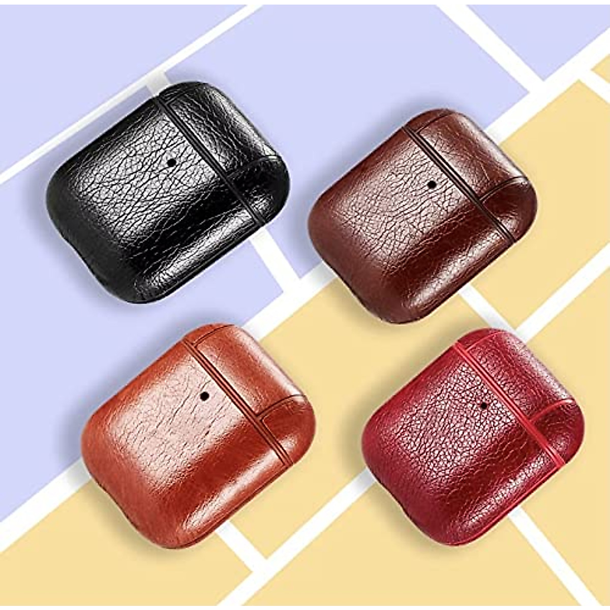 ProCarrier AirPods Protective Shockproof Silicone Matte Wired or Wireless case Cover with Keychain and Visible LED Compatible with Apple AirPods 1 and 2