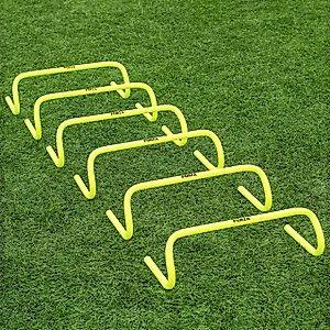6" SPEED HURDLES - New & Improved Design for Agility Training [Set of 6] [Net World Sports]