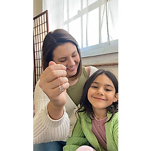 Boston Bay Diamonds 14K Rose Gold Plated & .925 Sterling Silver Diamond Accent Mother & Daughter, Best Friends or Sisters Interlocking Butterfly Necklaces (G-H, I2-I3) - 18" & 14"+2"