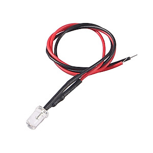 ACEIRMC 50pcs 12 Volt 5mm Red LED Lights Emitting Diodes Pre Wired 7.9 inch DC 12v LED Light Clear Lens Small LED Lamps (Multicolor)