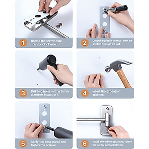 Benbilry 9" Large Size Wall Mounted Makeup Vanity Mirror, 1X/10X Magnifying Double Sided Shaving Mirror for Bathroom, 360° Swivel Extendable Arm Nickel Finish