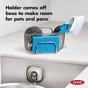 OXO Good Grips Stronghold Suction Sinkware Organizer - Gray, One Size & Good Grips Stainless Steel Soap Dispenser
