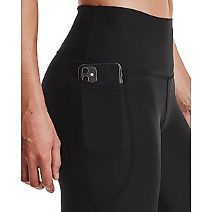 Under Armour Womens HeatGear Armour High Waisted Ankle No-Slip Leggings , Black (001)/White , Small