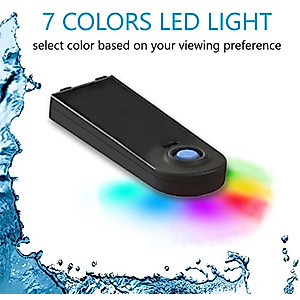 Koller Products AquaView 2-Gallon Plastic 360 Aquarium with Power Filter & LED Lighting for Tropical Fish - Betta Fish