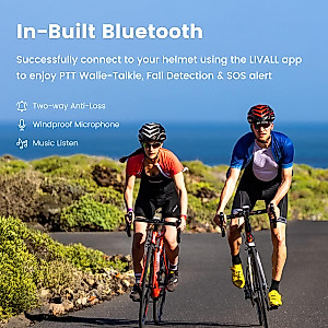 LIVALL BH62 Neo Smart Bluetooth Bike Helmet with Speakers & Built-in Microphone, CE CPSC Certified, Mountain Bike Helmet with Turn Signals, Fall Detection, MTB&Road Bike Helmet for Adults Men Women