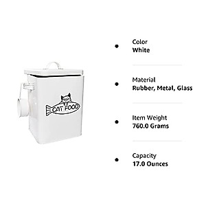 Vumdua Dog and Cat Food Storage Container, Farmhouse Pet Food Storage Containers with Lid and Dry Food Scoop, Durable Airtight Cat Food Container, Great Gift for Pet Owners