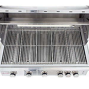 Blaze LTE 40-Inch 5-Burner Built-In Propane Grill With Rear Infrared Burner & Grill Lights - BLZ-5LTE-LP