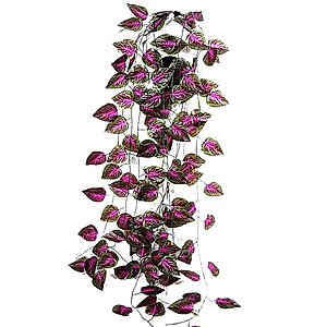 Heave Artificial Ivy Plants Vine Hanging Garland Decorative Wall Hanging Fake Ivy Leaves Artificial Plants for Indoor Outside Home Garden Party Decor Purple