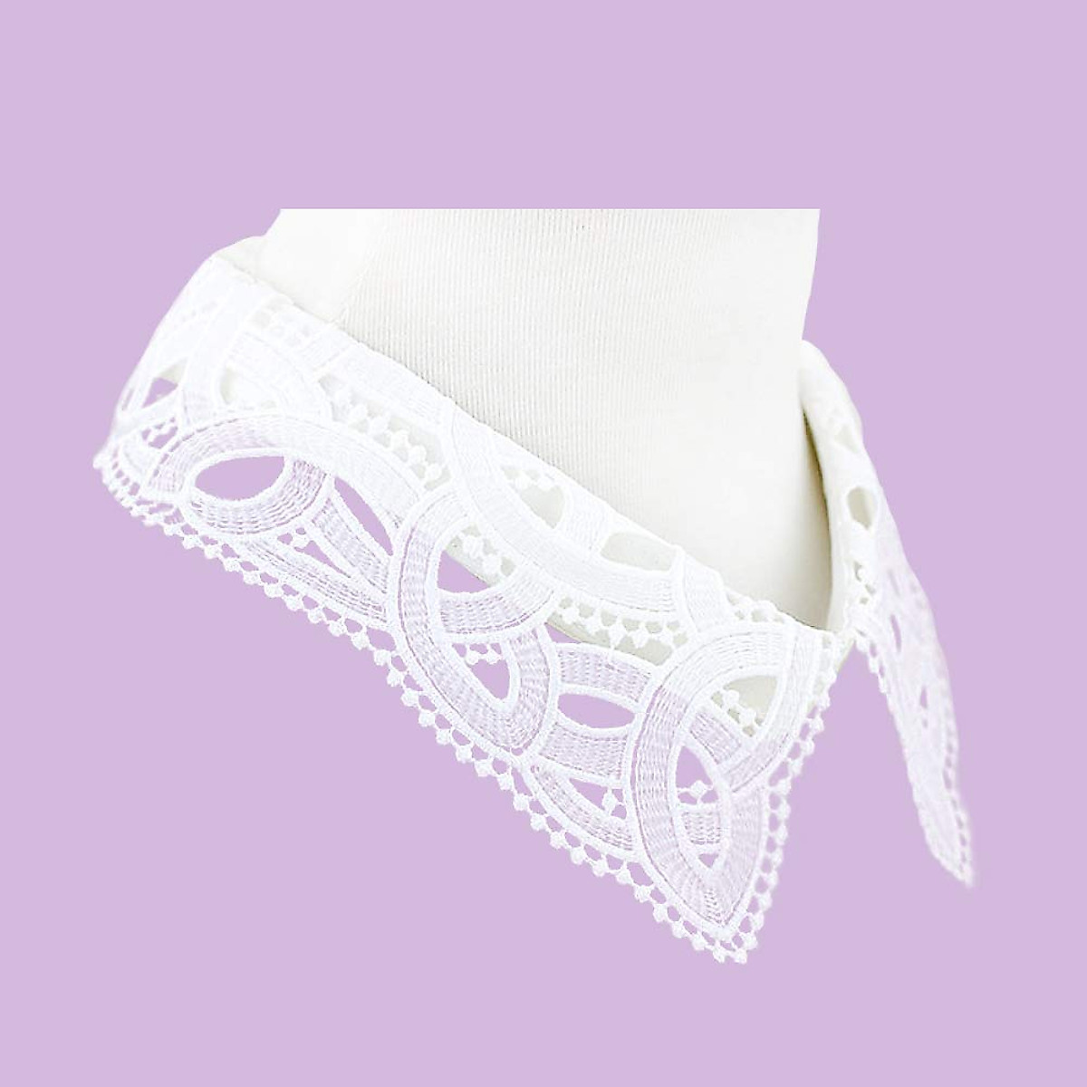 Gracelife Hollow Design Lapel False Collar Detachable Dickey Blouse Fake Half Shirt Collar for Women (White 79)