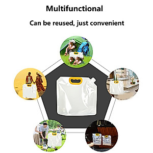 UtySty 5 Pack Grain Storage Container Multigrain Food 1.5L Sealed Bags Moisture-Proof Transparent Pouches Portable Bag Cereal Flour Bean Nut Rice Tea Powder Water Reusable Organizer Case