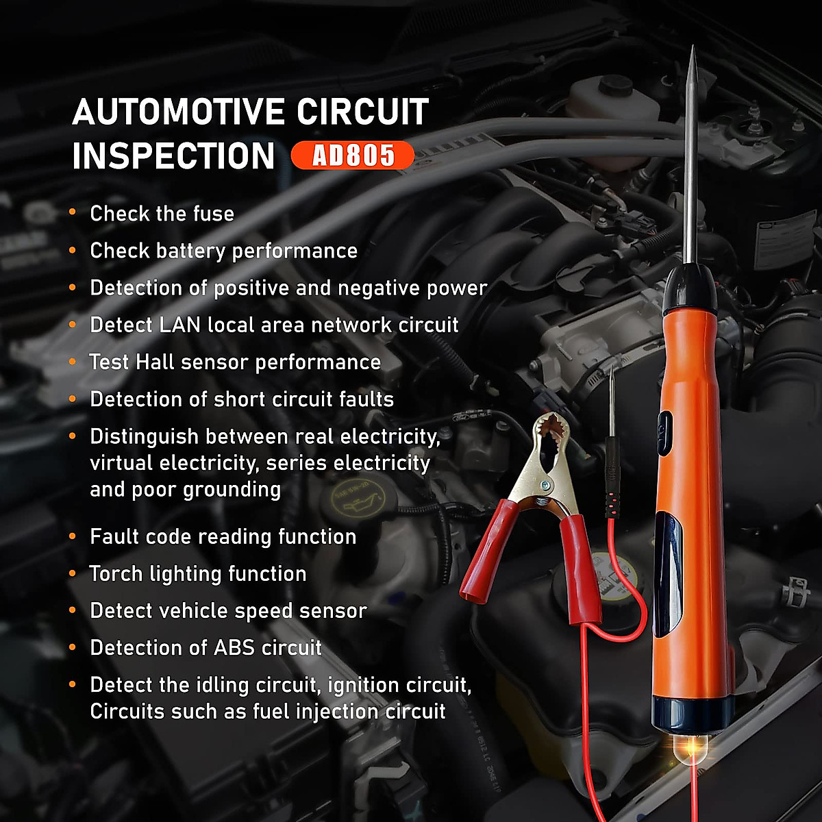 PARANNIC Test Light Automotive - 5-12-30 Volt Circuit Fuse Trailer Wiring Continuity Tester Digital LED Circuit Tester