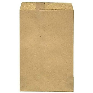 100 Pack Brown Kraft Paper Bags, 6" x 9" Inches, Gift Card, Gift Candy, Cookies, Doughnut, Crafts, Party Favor, Sandwich, Jewelry Merchandise- by RJ Displays