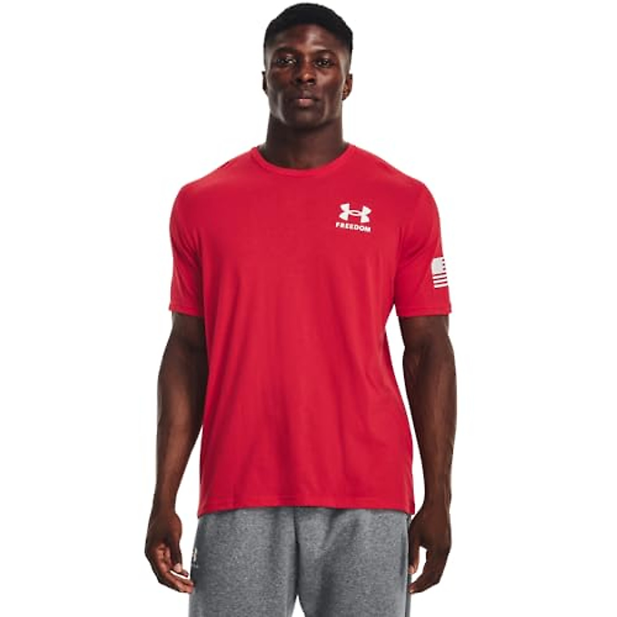 Under Armour Men's New Freedom Flag T-Shirt, (600) Red / / White, X-Large