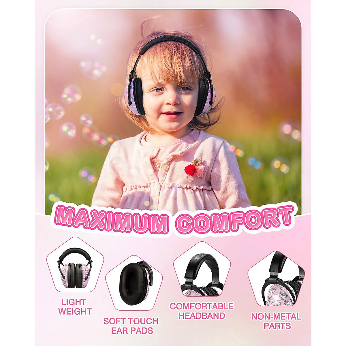 ZOHAN EM030 [Upgraded] Kids Hearing Protection Safety Earmuffs | Adjustable Ear Defenders Fit for Toddlers, Children and Young Teens