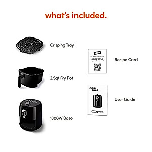 Magic Bullet MBA50100 Air Fryer, Black, 2.5 Quarts