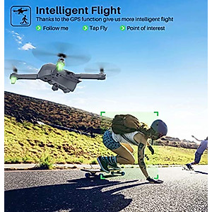 SYMA X500 4K Drone with UHD Camera for Adults, Easy GPS Quadcopter for Beginner with 56mins Flight Time, Brush Motor, 5GHz FPV Transmission, Auto Return Home, Follow Me, Light Positioning, 2 Batteries